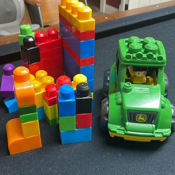 Toys | Mega Bloks Tractor With Man And 5 Mega Bloks | Poshmark